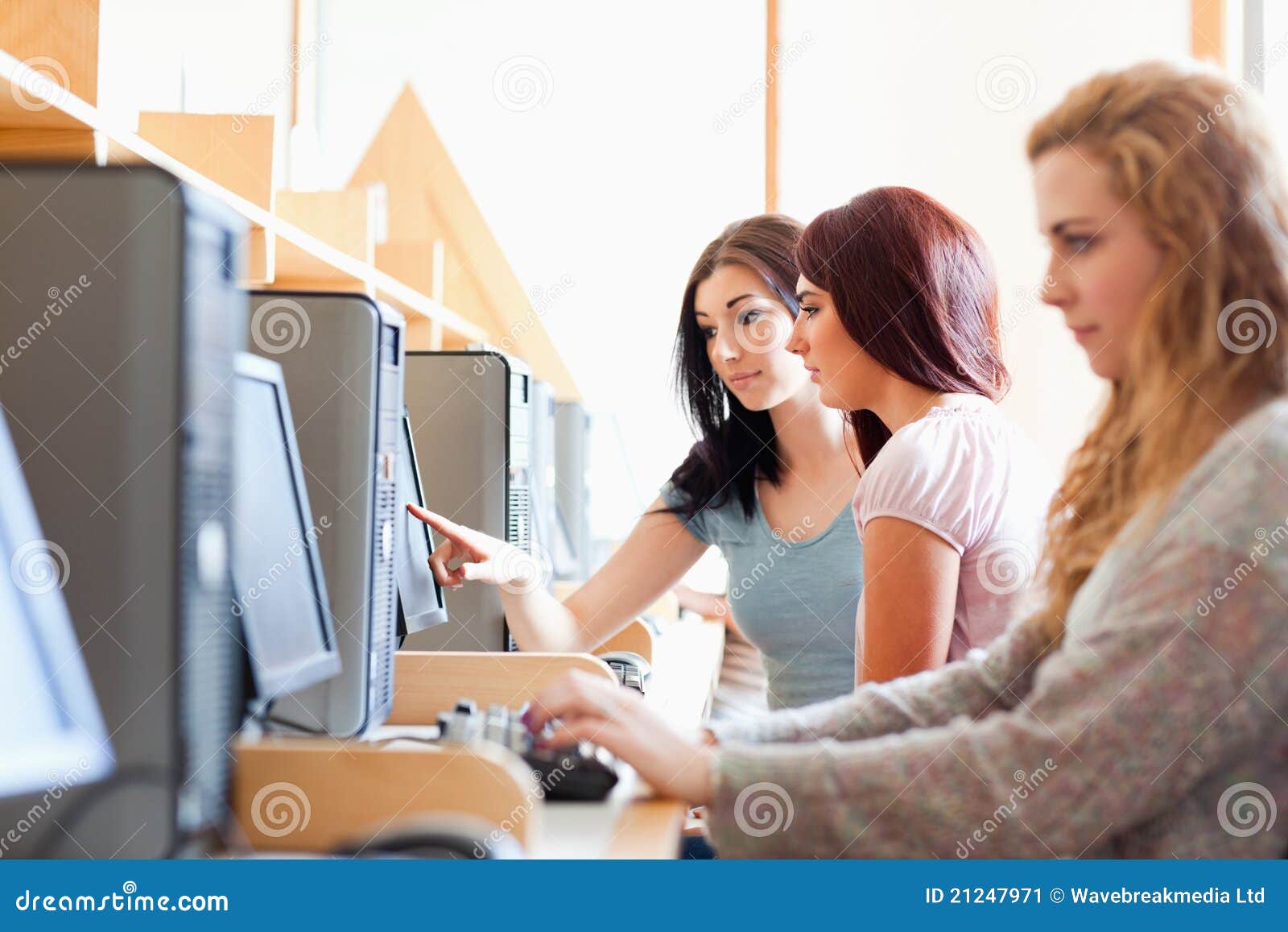 Student helping her friend stock image. Image of intelligent - 21247971