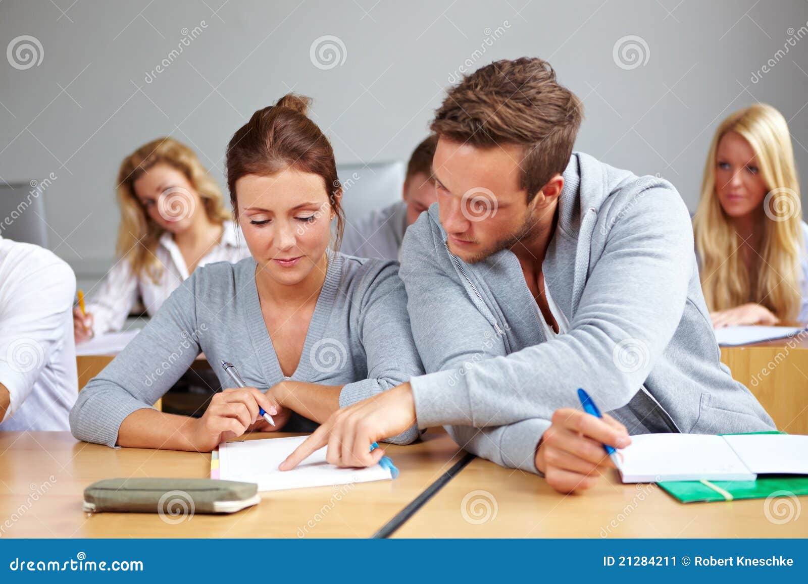 Student Helping Other Student Stock Image - Image of dual, knowledge ...