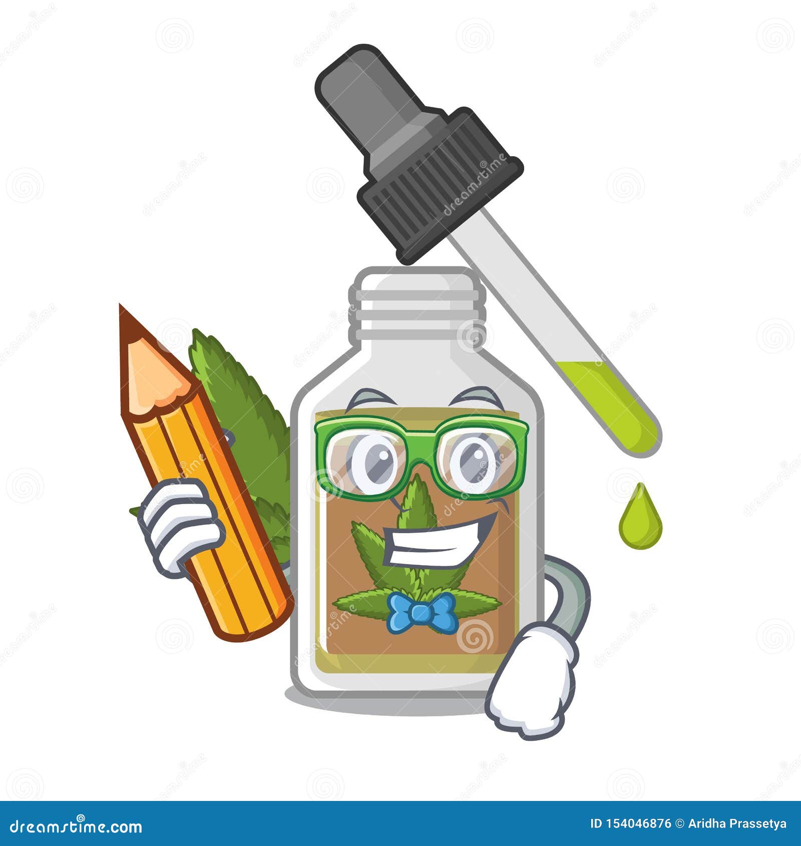 Student Hemp Oil in the Cartoon Shape Stock Vector - Illustration of ...