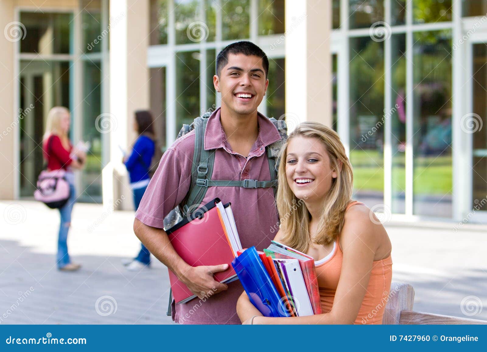 Student Holding Books stock photo. Image of happy, cheerful - 7427960
