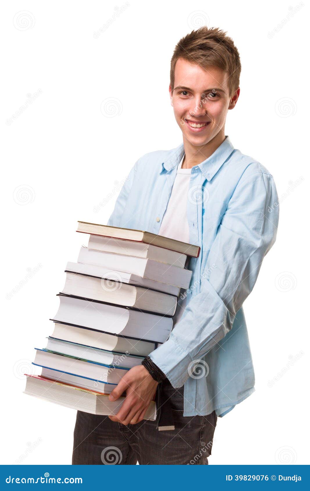 Student holding books stock photo. Image of books, book - 39829076
