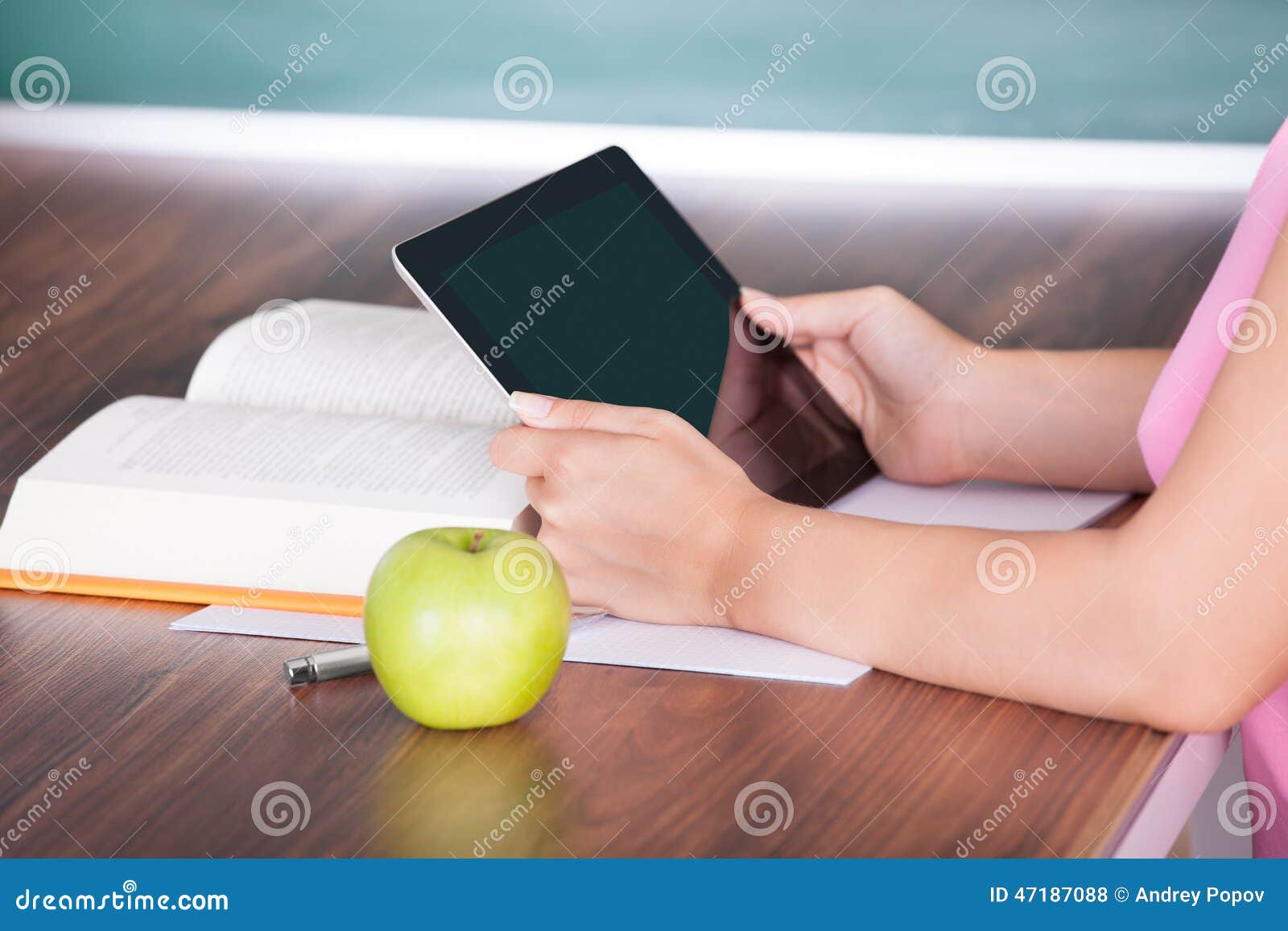 Student Holding Digital Tablet Stock Photo - Image of distance, healthy ...
