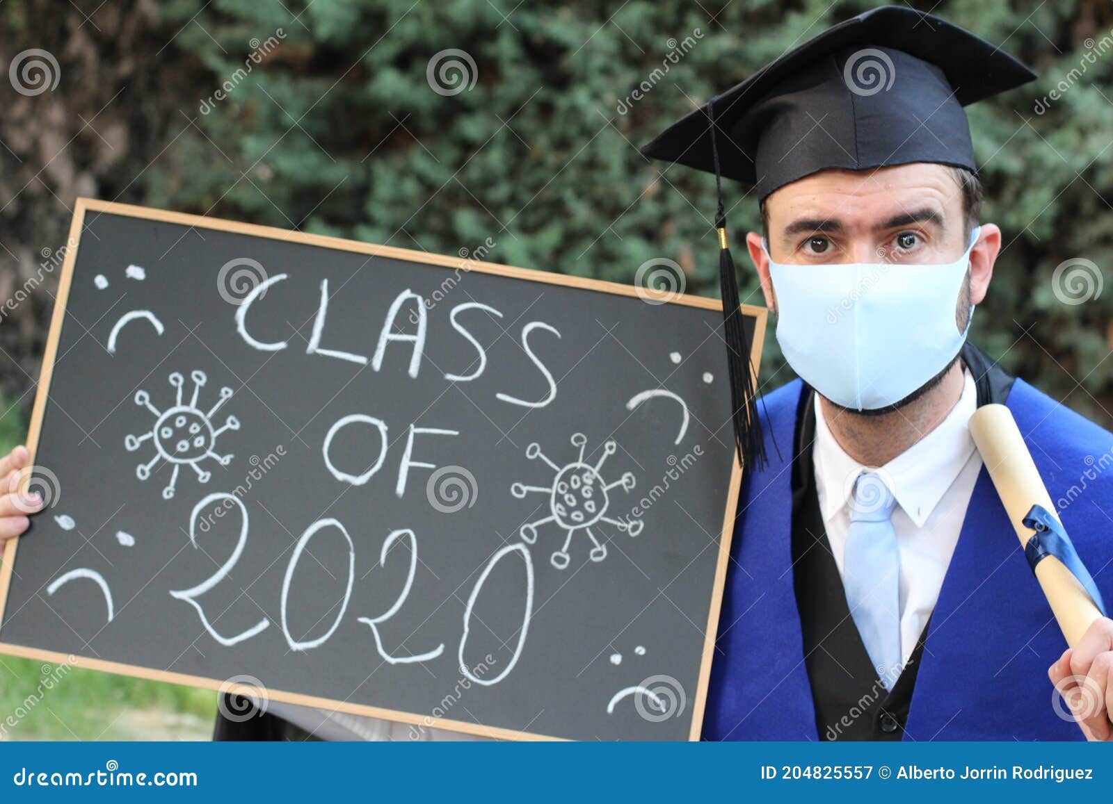 Student Holding Diploma during 2020 Graduation Ceremony Stock Image ...