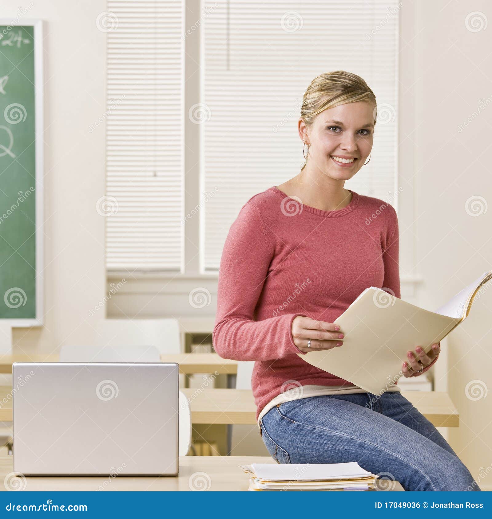 Student Holding File Folder Stock Photo - Image of confident, person ...