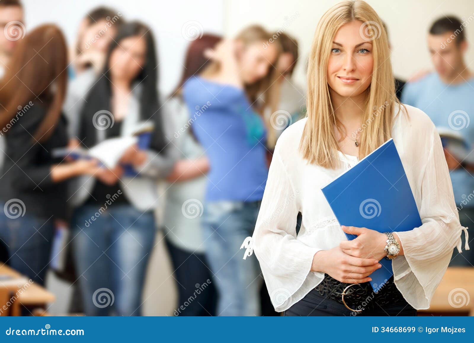Student holding notebook stock image. Image of classmate - 34668699