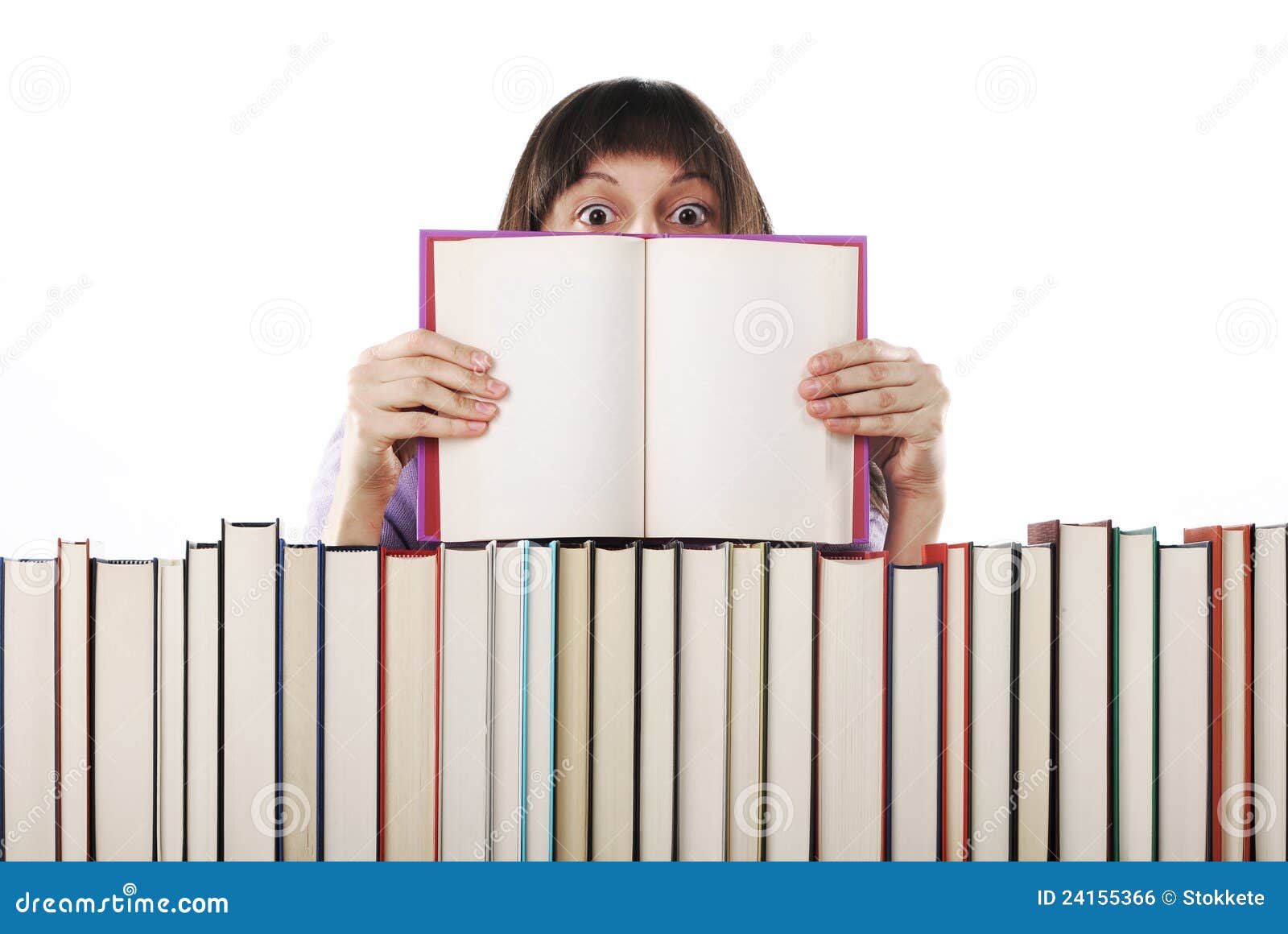 Student Holding an Open Book Stock Photo - Image of intelligence, adult ...