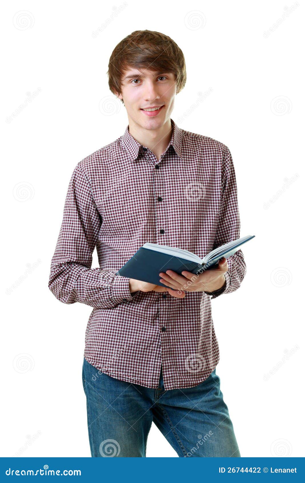 Student holding open book stock photo. Image of book - 26744422