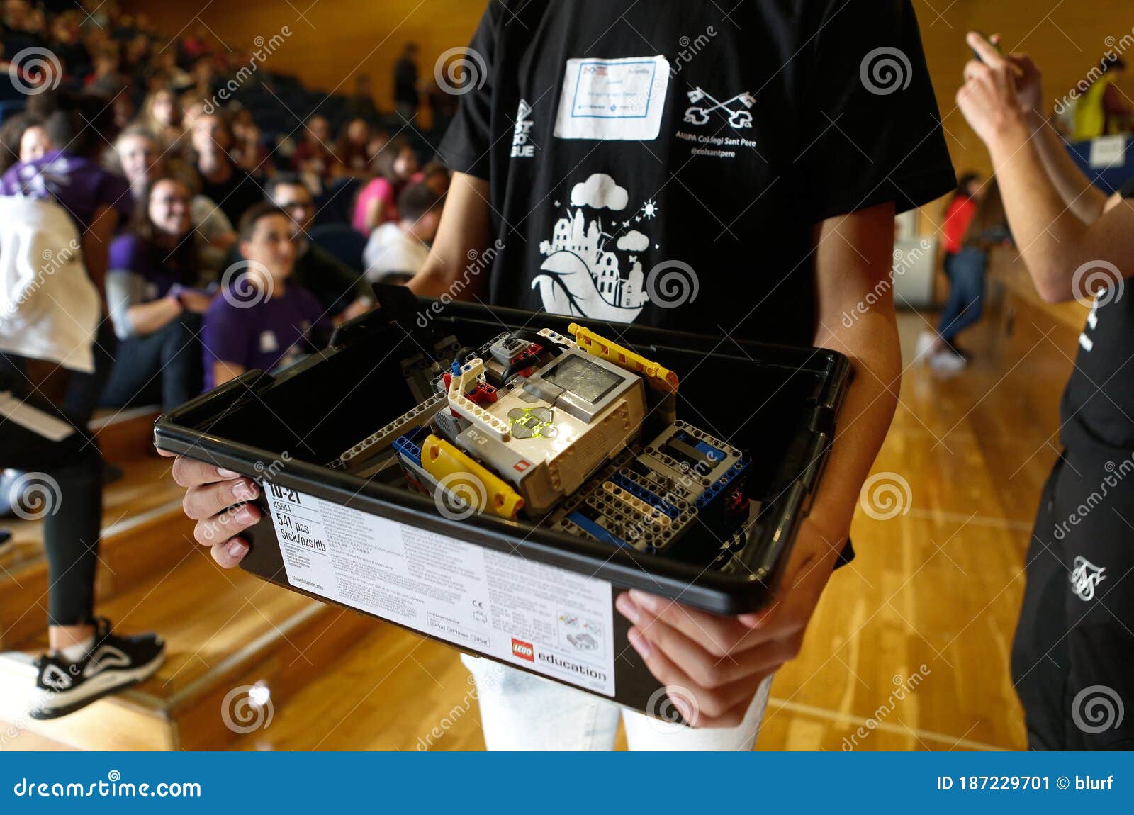 A Student Holds the Case with the Robotic System by Lego during the ...