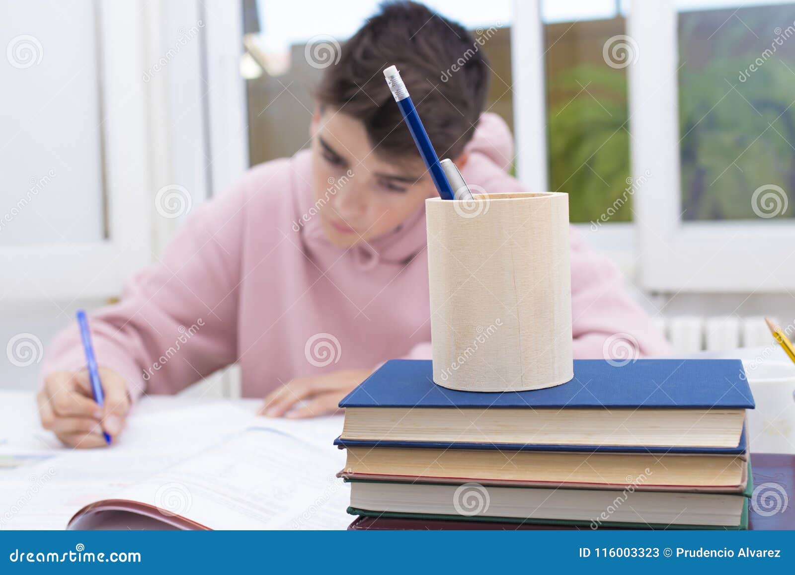 Student at the Home or School Stock Image - Image of children ...