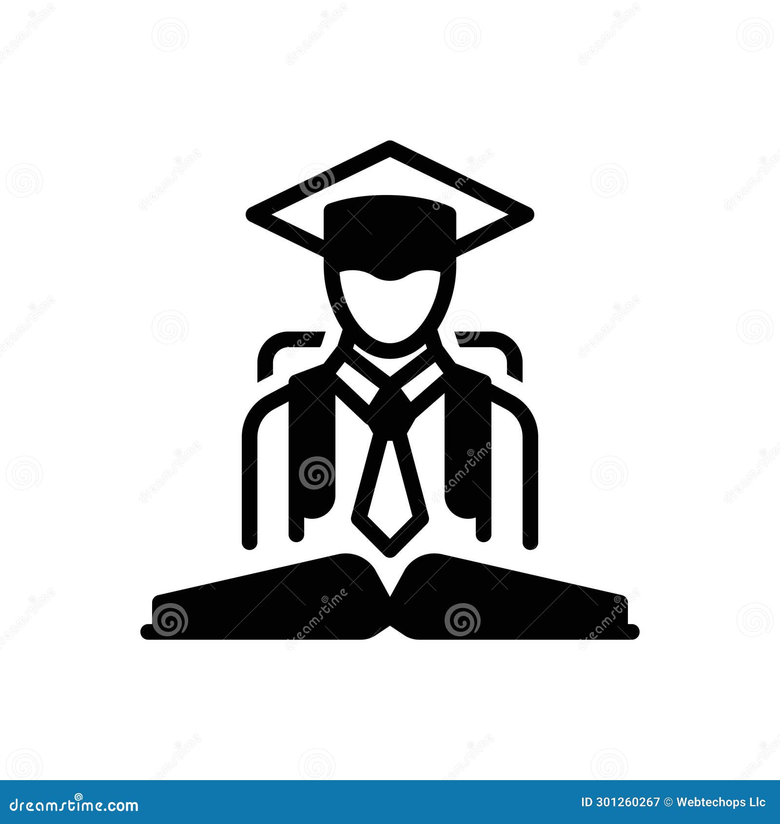 Black Solid Icon for Student, Pupil and Education Stock Vector ...