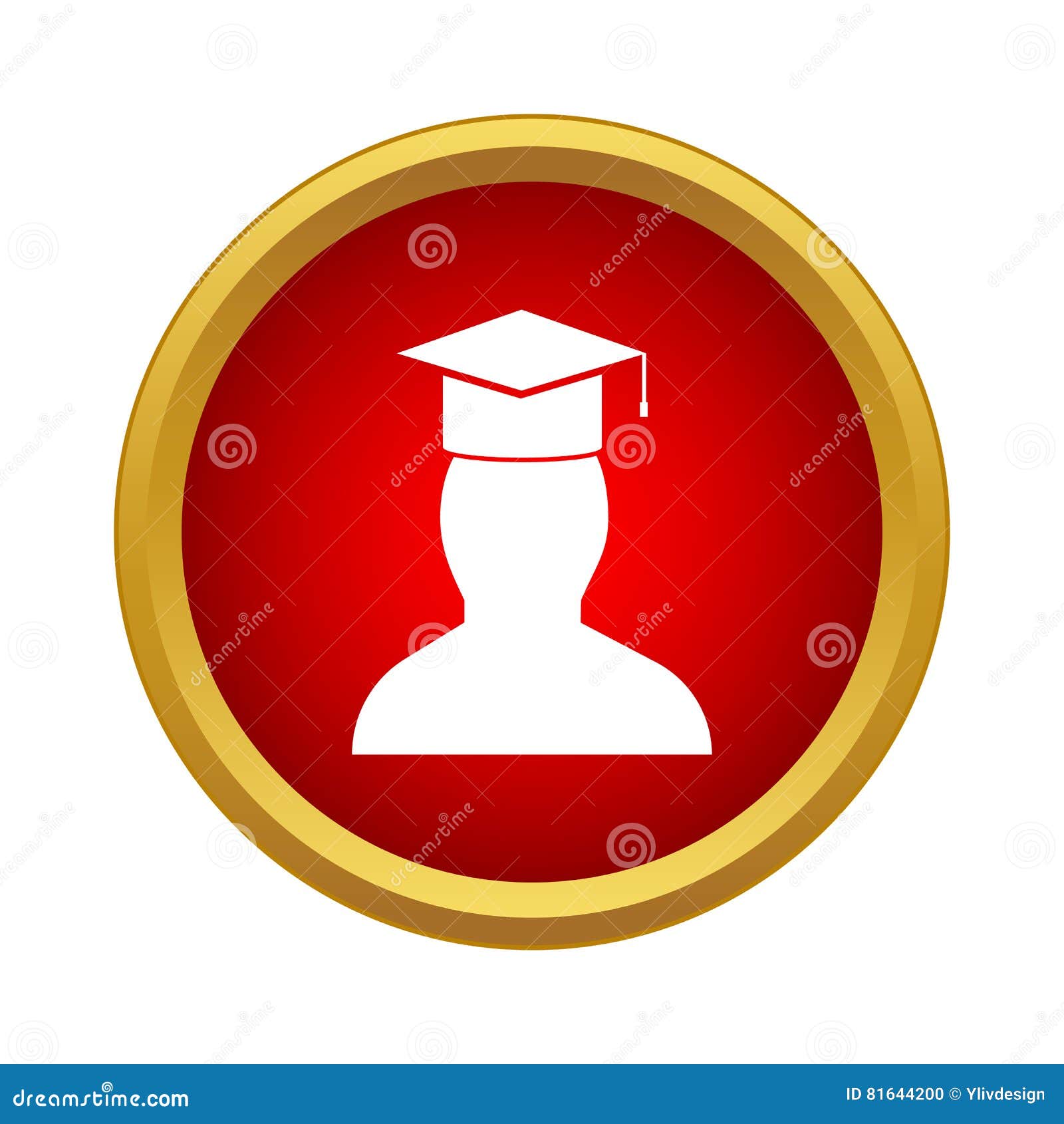 Student icon, simple style stock vector. Illustration of sign - 81644200