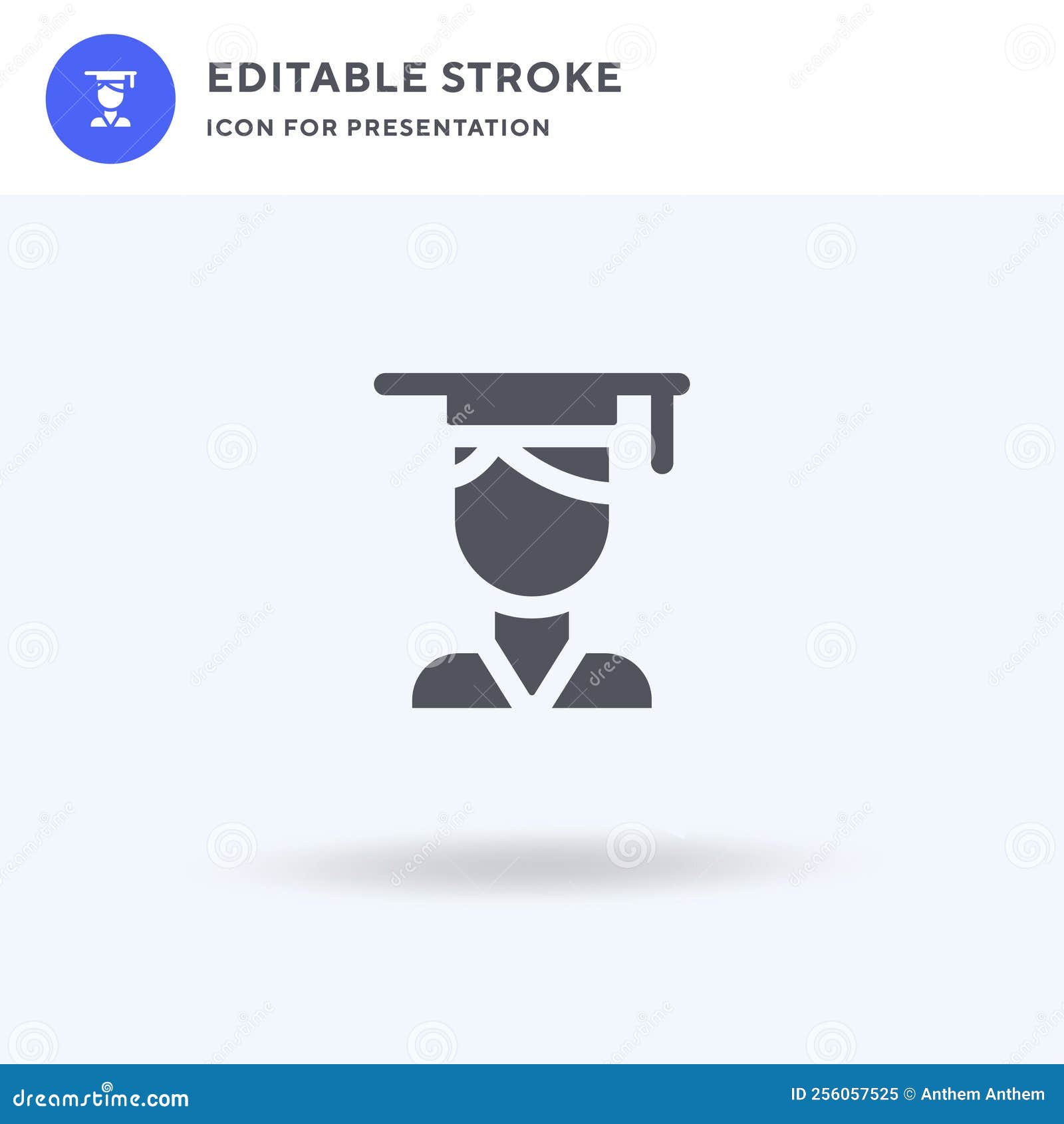 Student Icon Vector, Filled Flat Sign, Solid Pictogram Isolated on ...