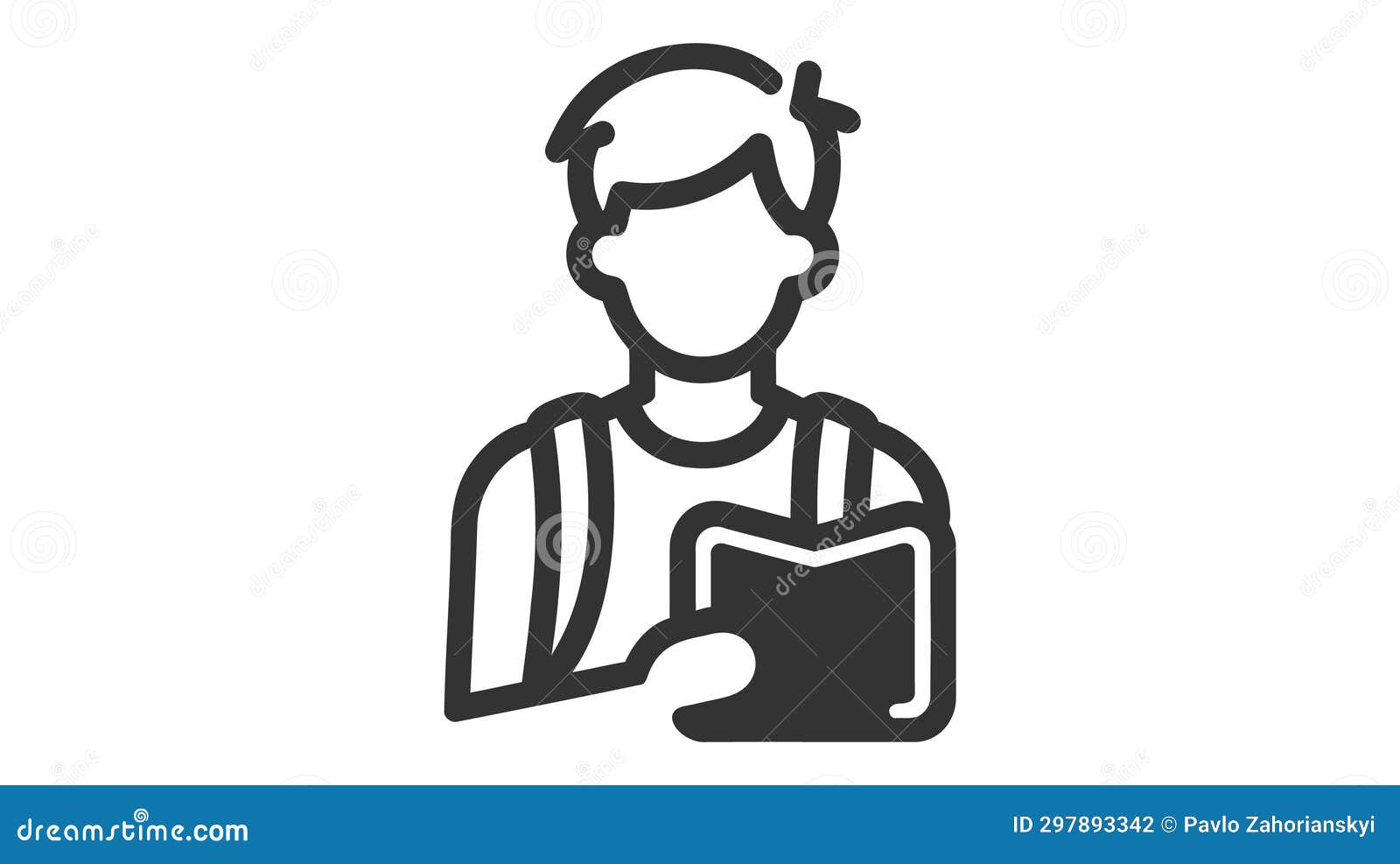 Student Icon - Vector Illustration on White Background Иллюстрация ...