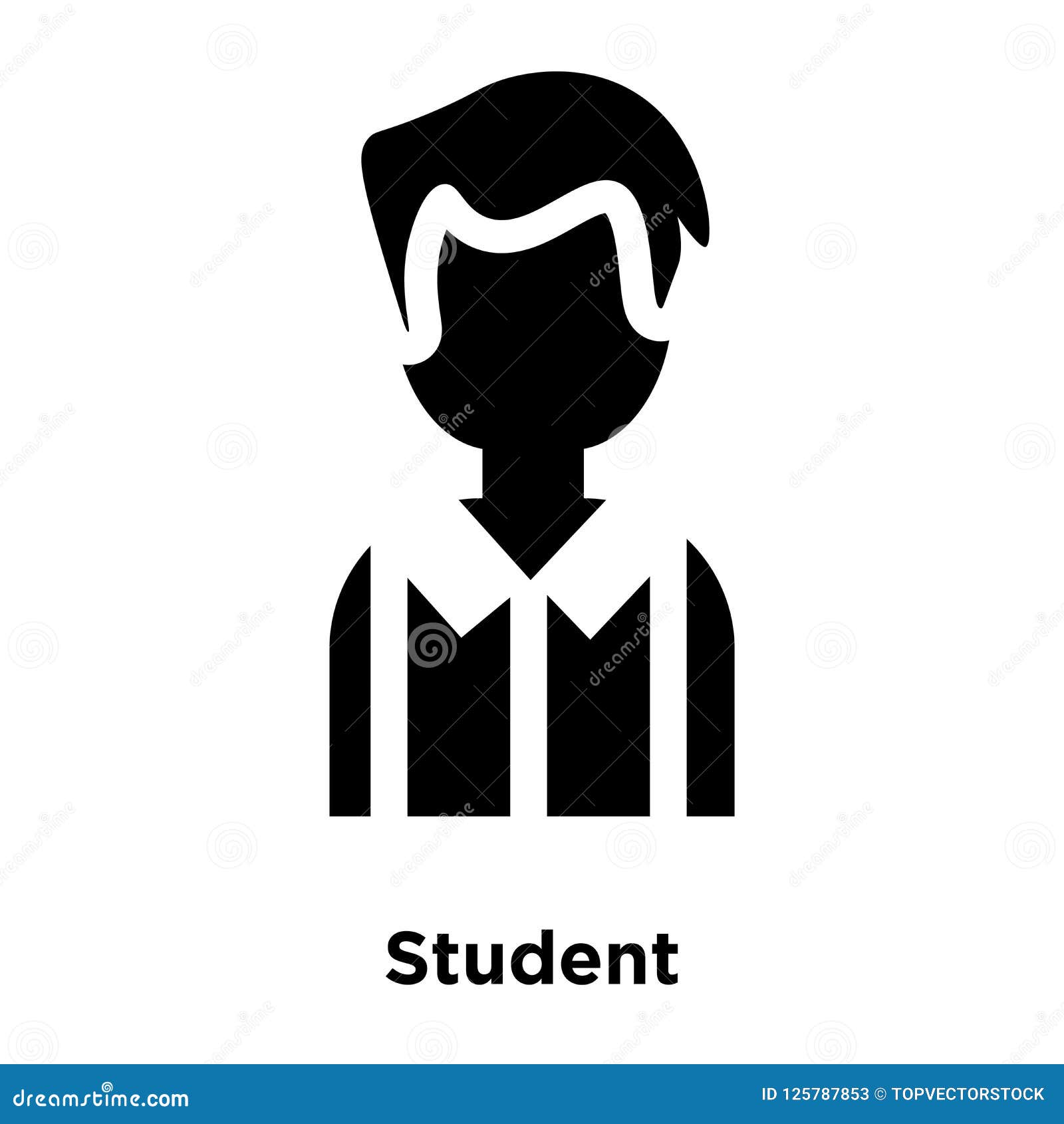 Student Icon Vector Isolated on White Background, Logo Concept O Stock ...