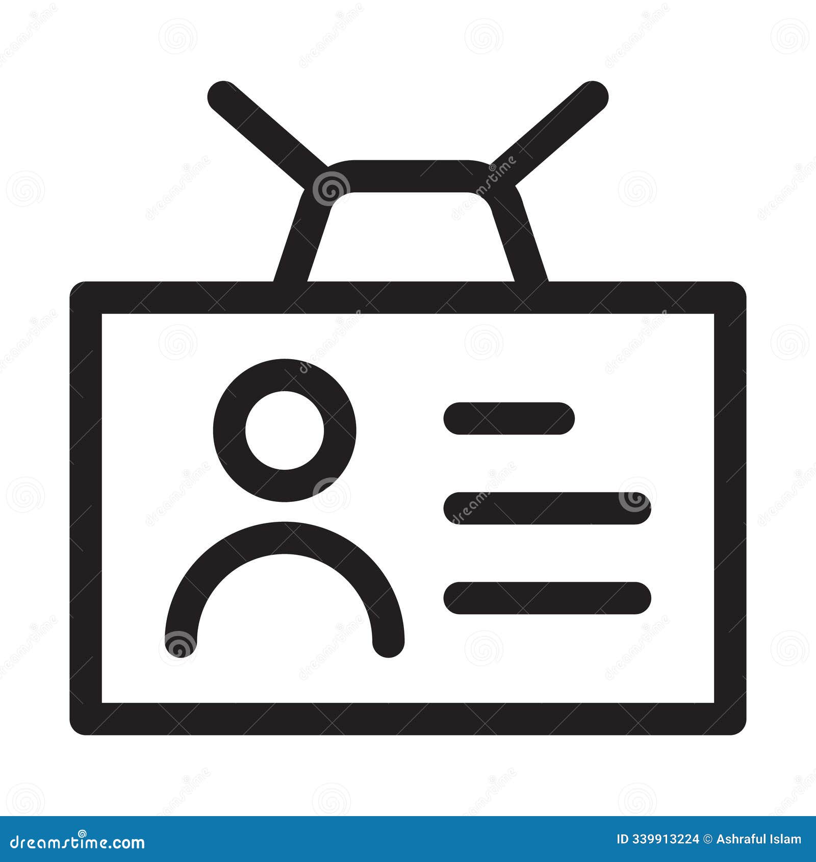 Student ID Card, ID Card Icon, Personal Identification Sign Stock ...