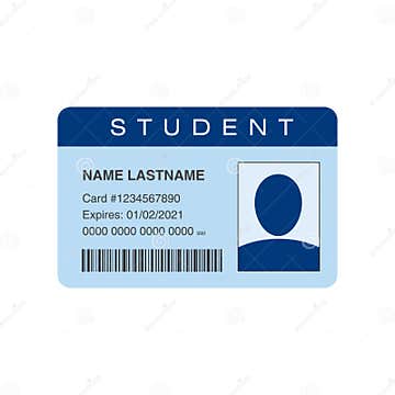 Student ID card stock vector. Illustration of access - 85703522