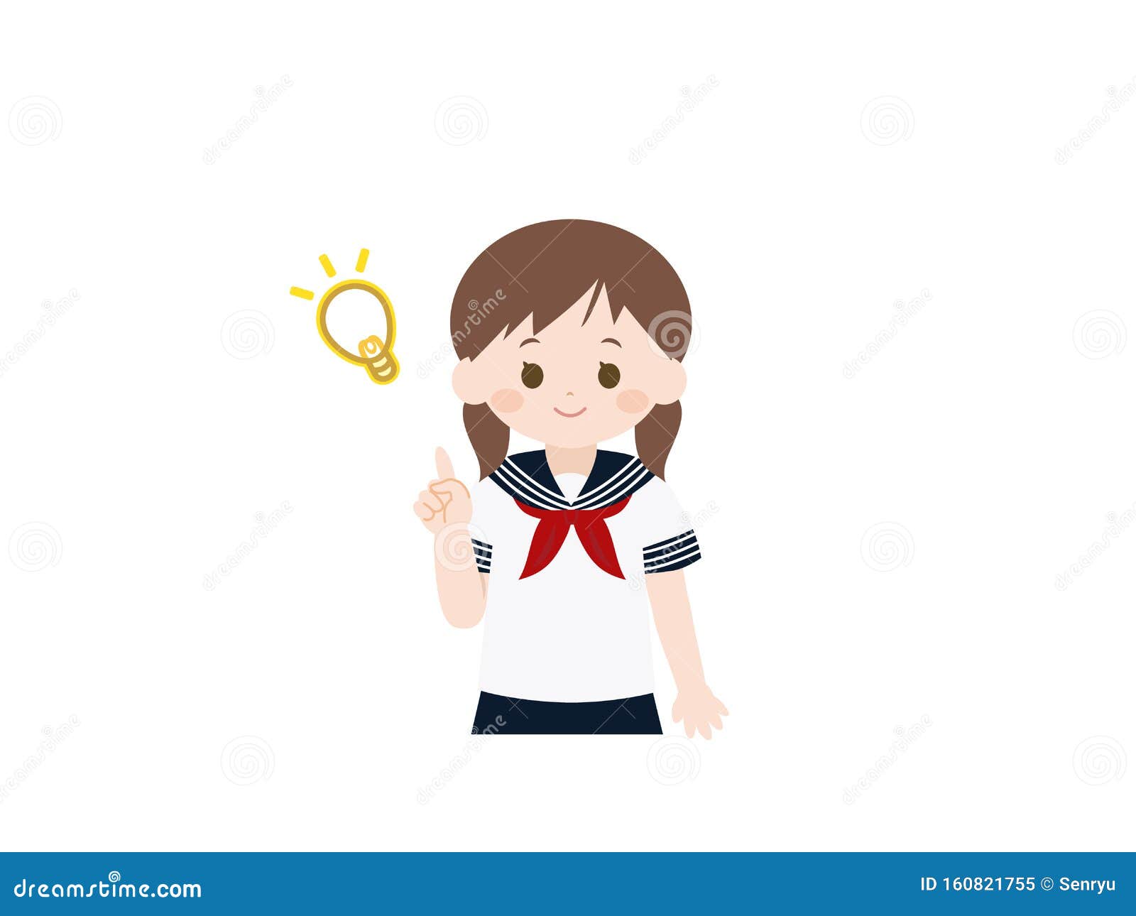 Student idea1 stock vector. Illustration of idea1, middle - 160821755