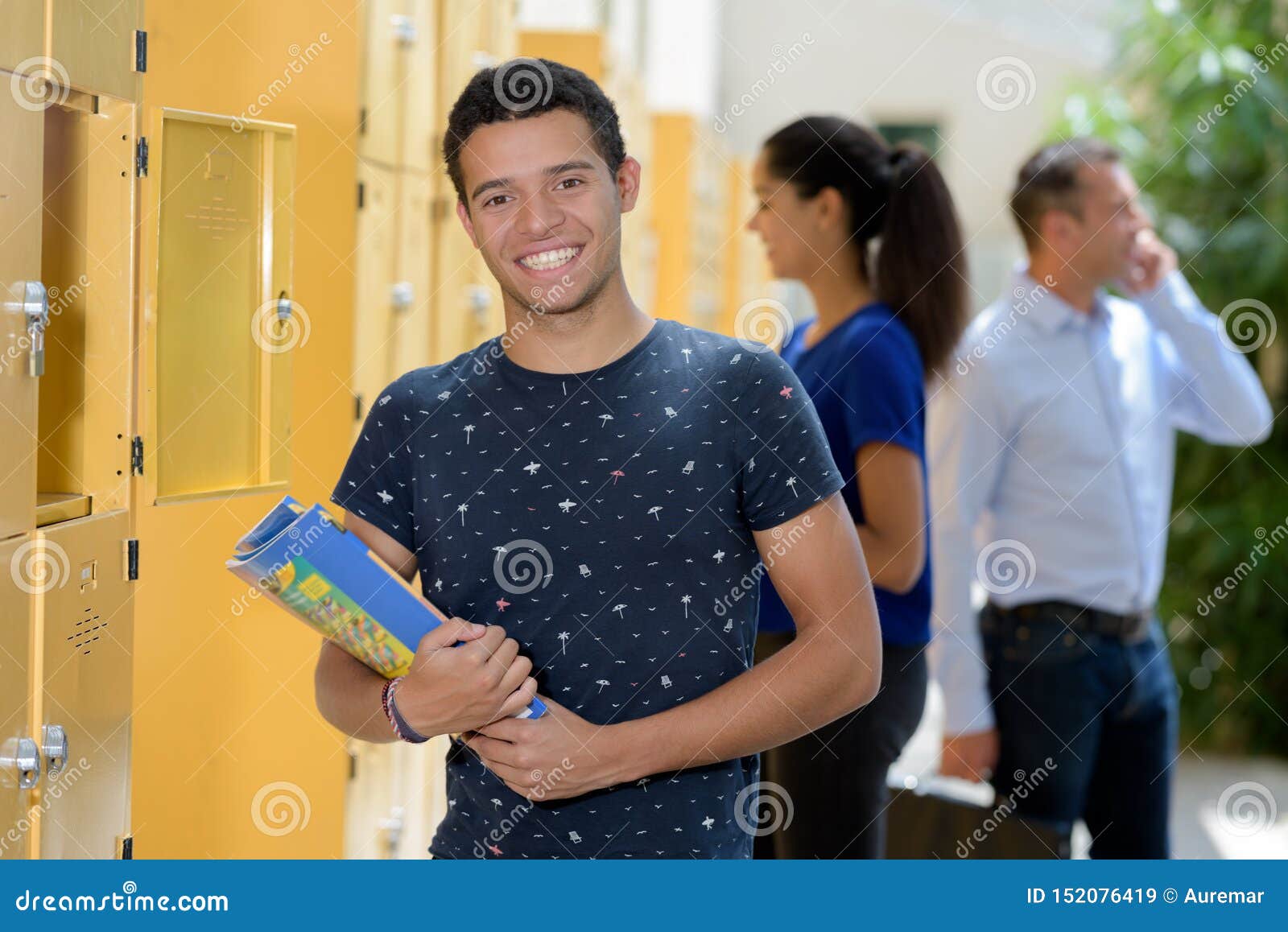 Student Keeping Book in Locker in University Stock Image - Image of ...