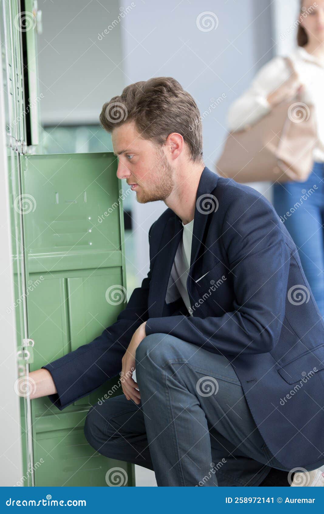 Student Keeping Book in Locker in University Stock Image - Image of ...