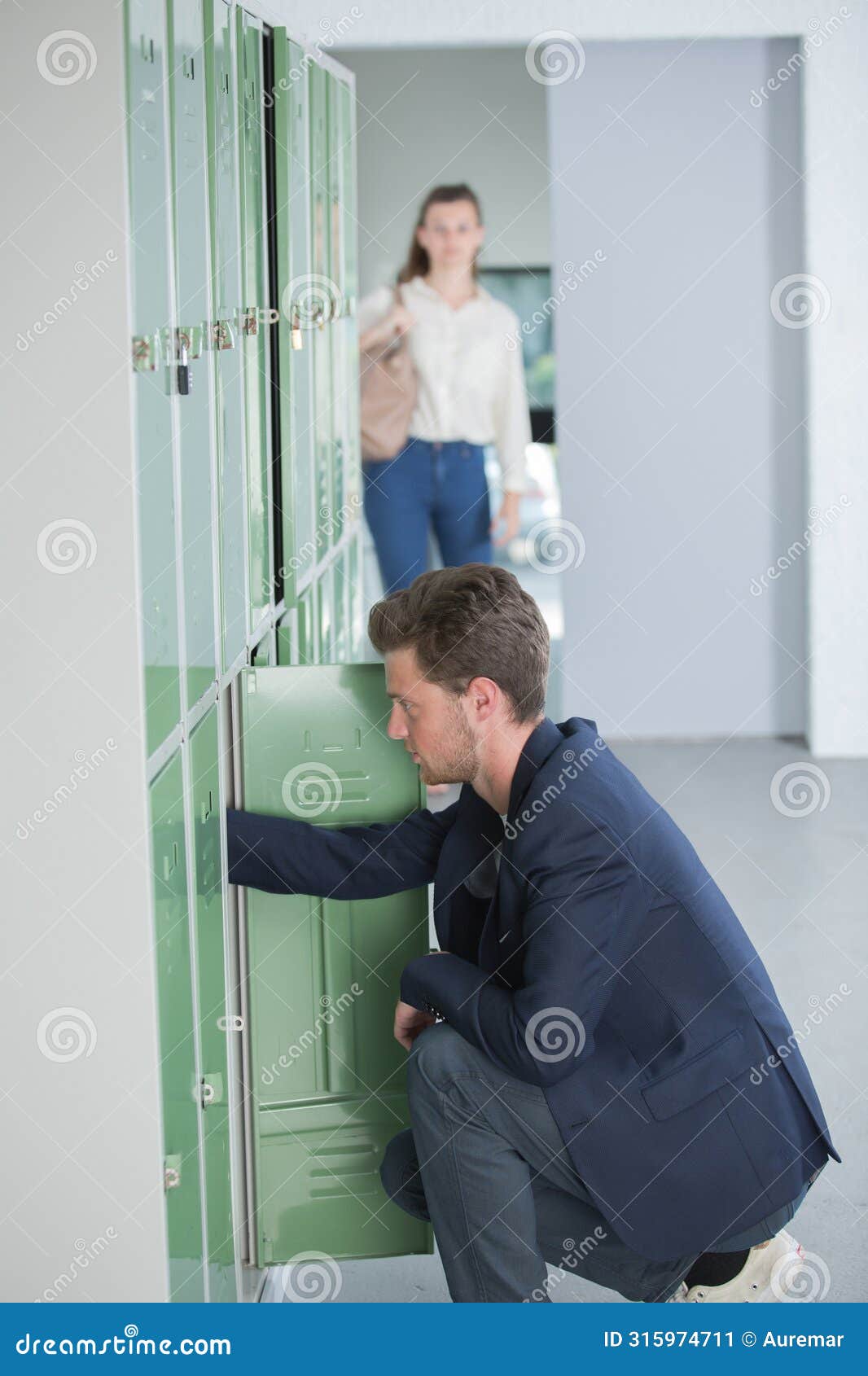Student Keeping Book in Locker in University Stock Image - Image of ...