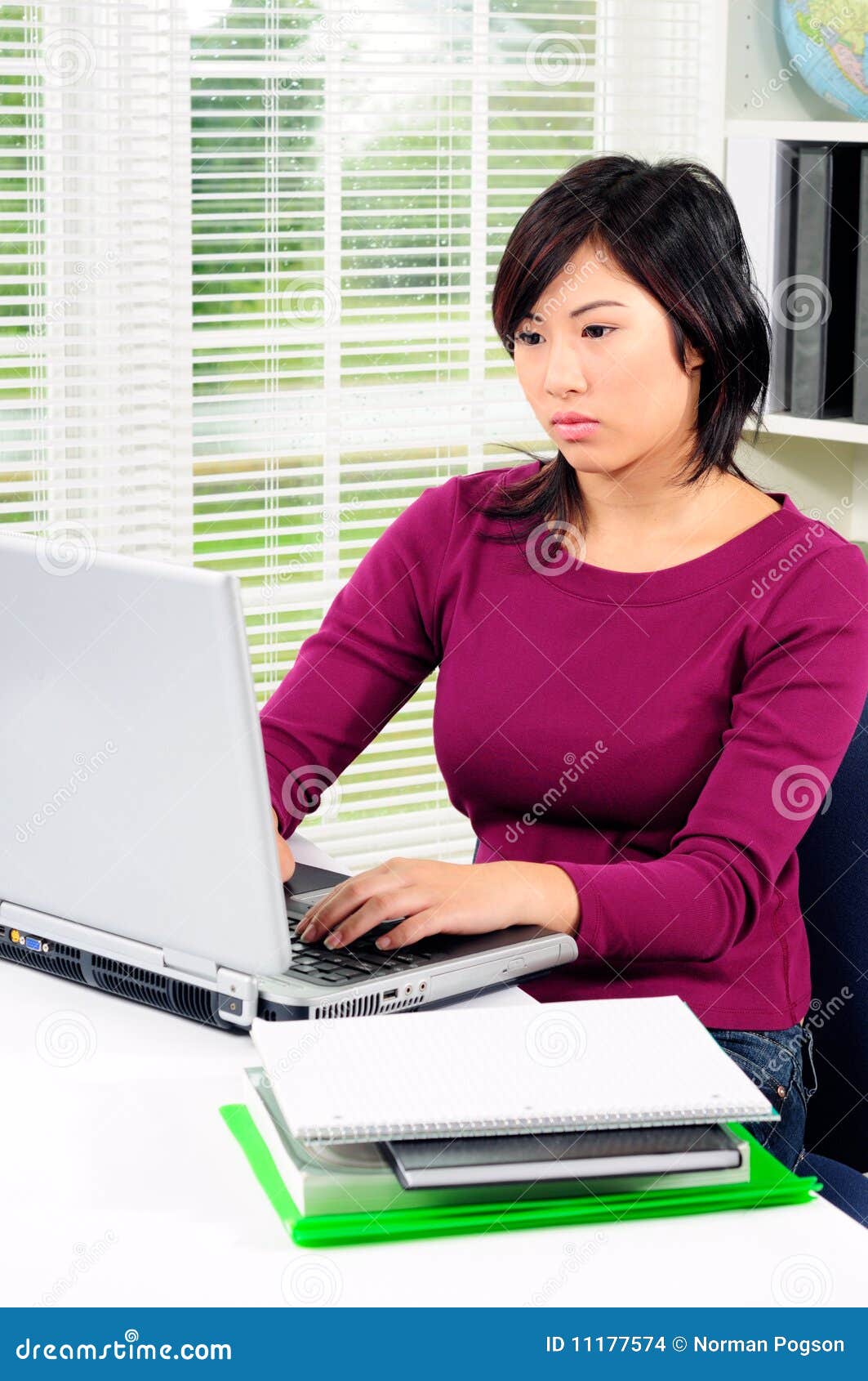 Student with Laptop stock photo. Image of young, eighteen - 11177574