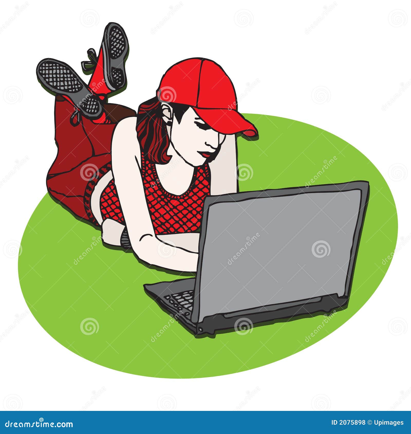 Student with Laptop stock vector. Illustration of chat - 2075898