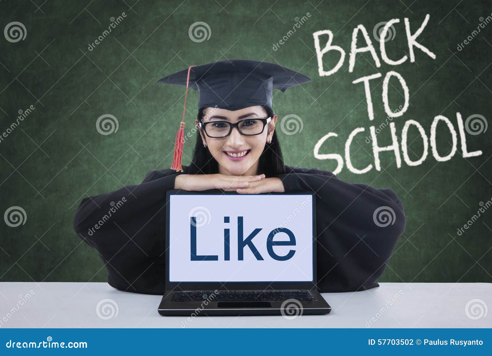 Student with Laptop Back To School Stock Photo - Image of girl, back ...