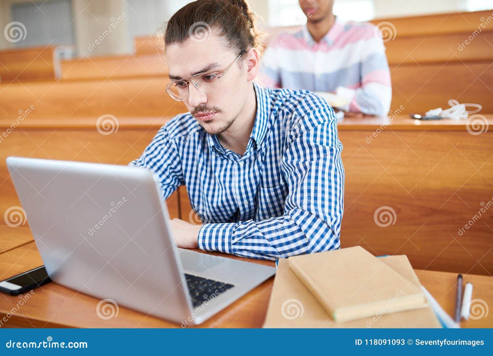 Student with laptop stock image. Image of college, lesson - 118091093