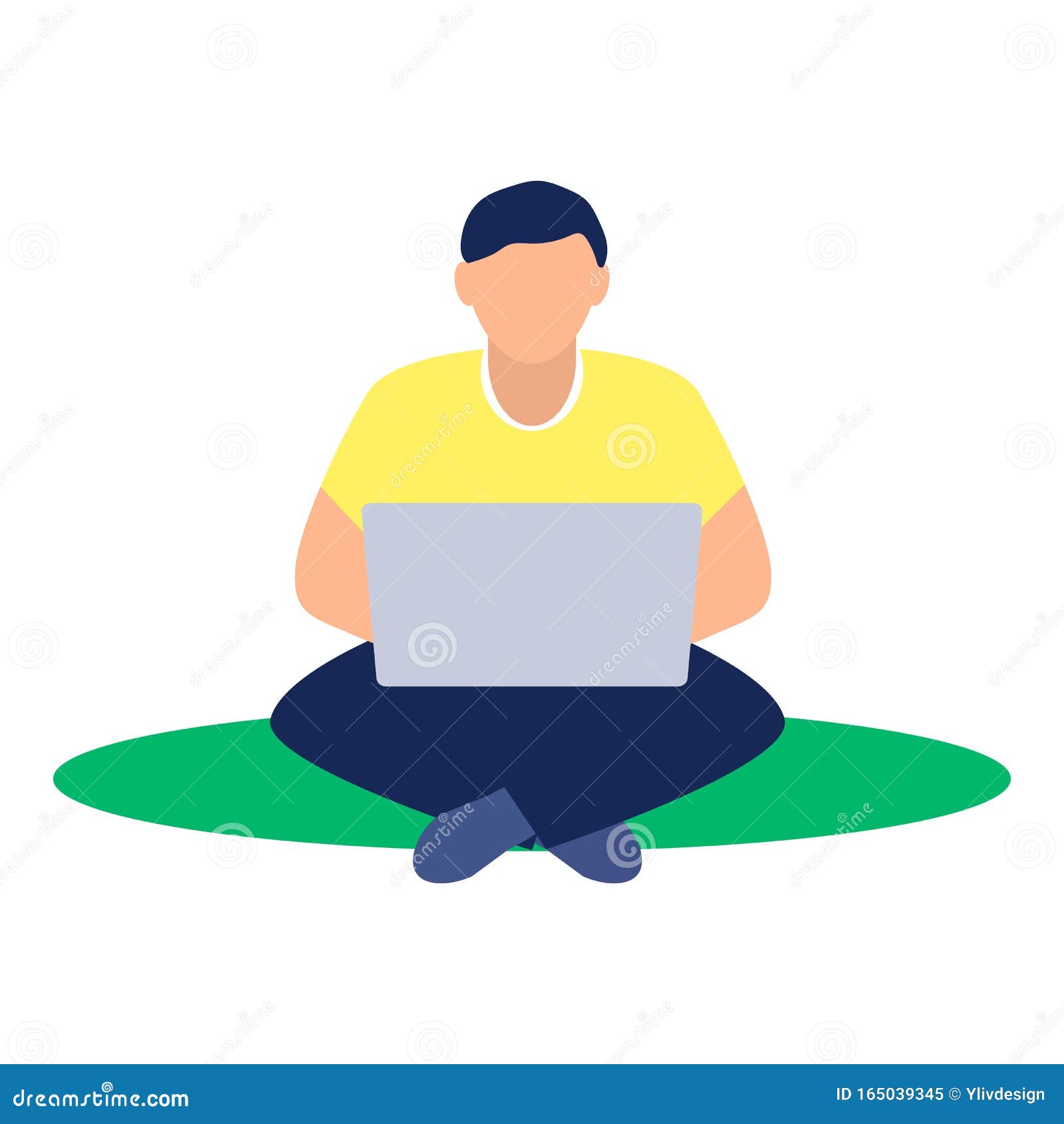 Student Laptop Studying Icon, Flat Style Stock Vector - Illustration of ... Student Laptop Studying Icon, Flat Style Stock Vector - Illustration of ...