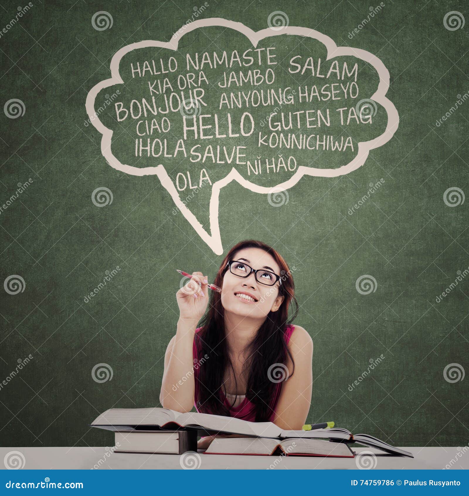 Student Learn Multilanguage Stock Photo - Image of knowledge, academic ...