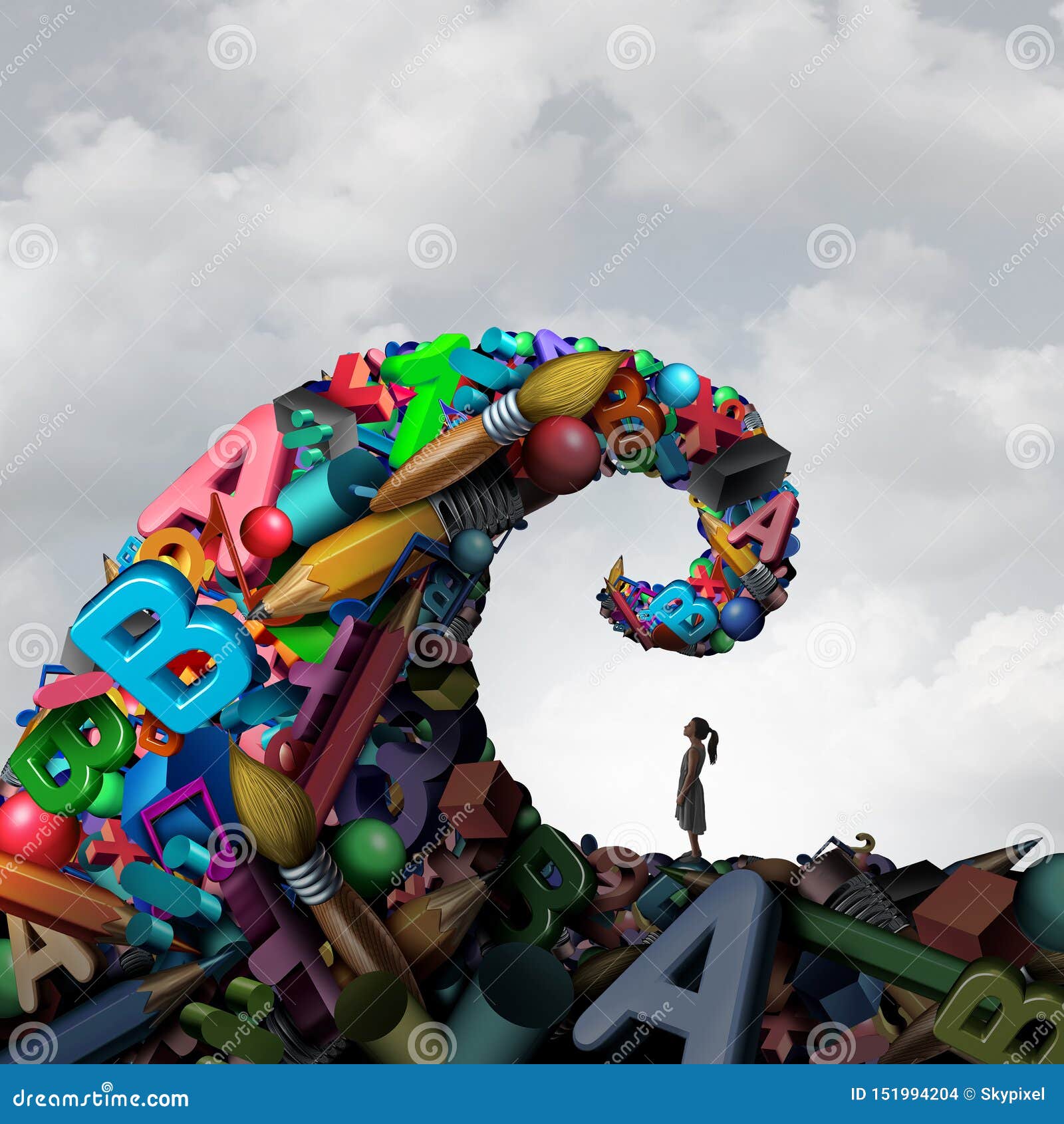 Student Learning Challenges Stock Illustration - Illustration of learn ...