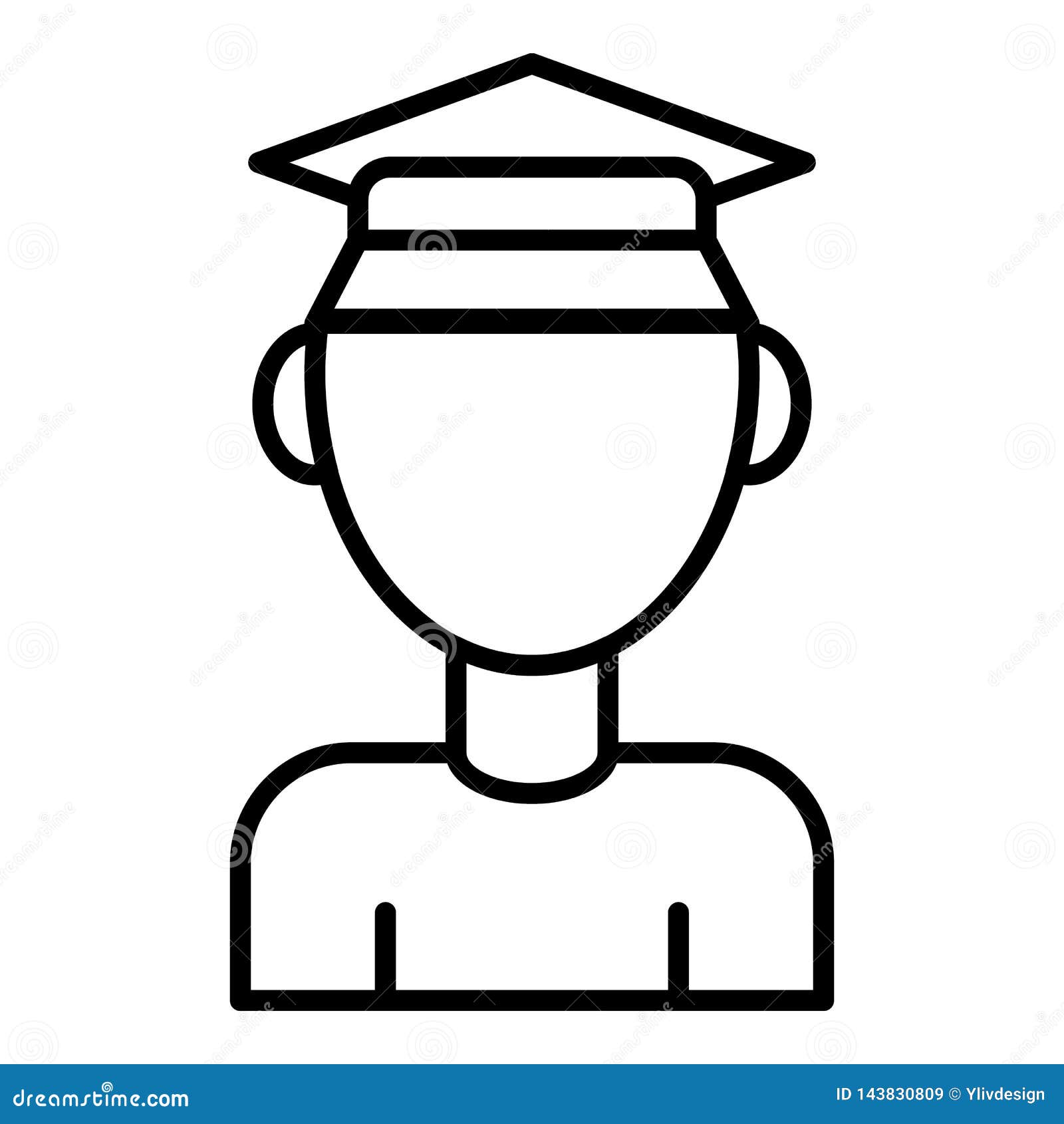 Student Learning Icon, Outline Style Stock Vector - Illustration of ...