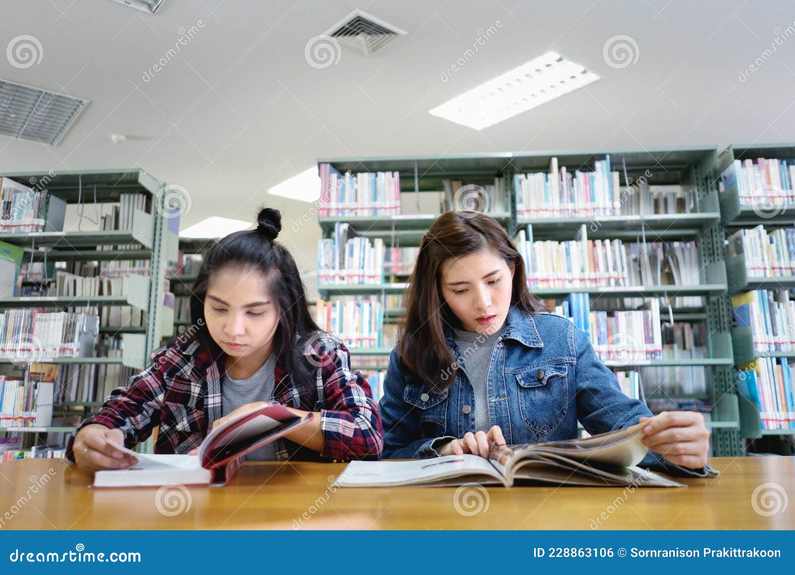 Student Learning in the Library Stock Photo - Image of adult, education ...