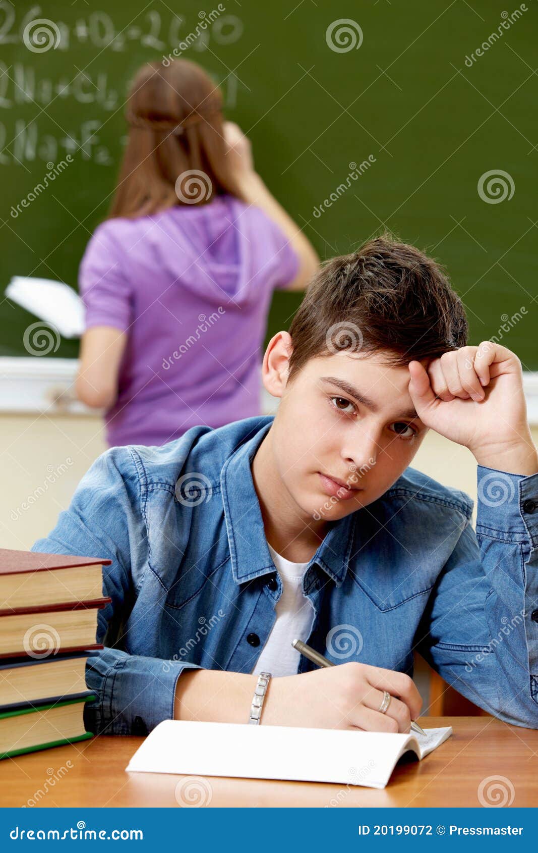 Student at lesson stock photo. Image of academic, caucasian - 20199072