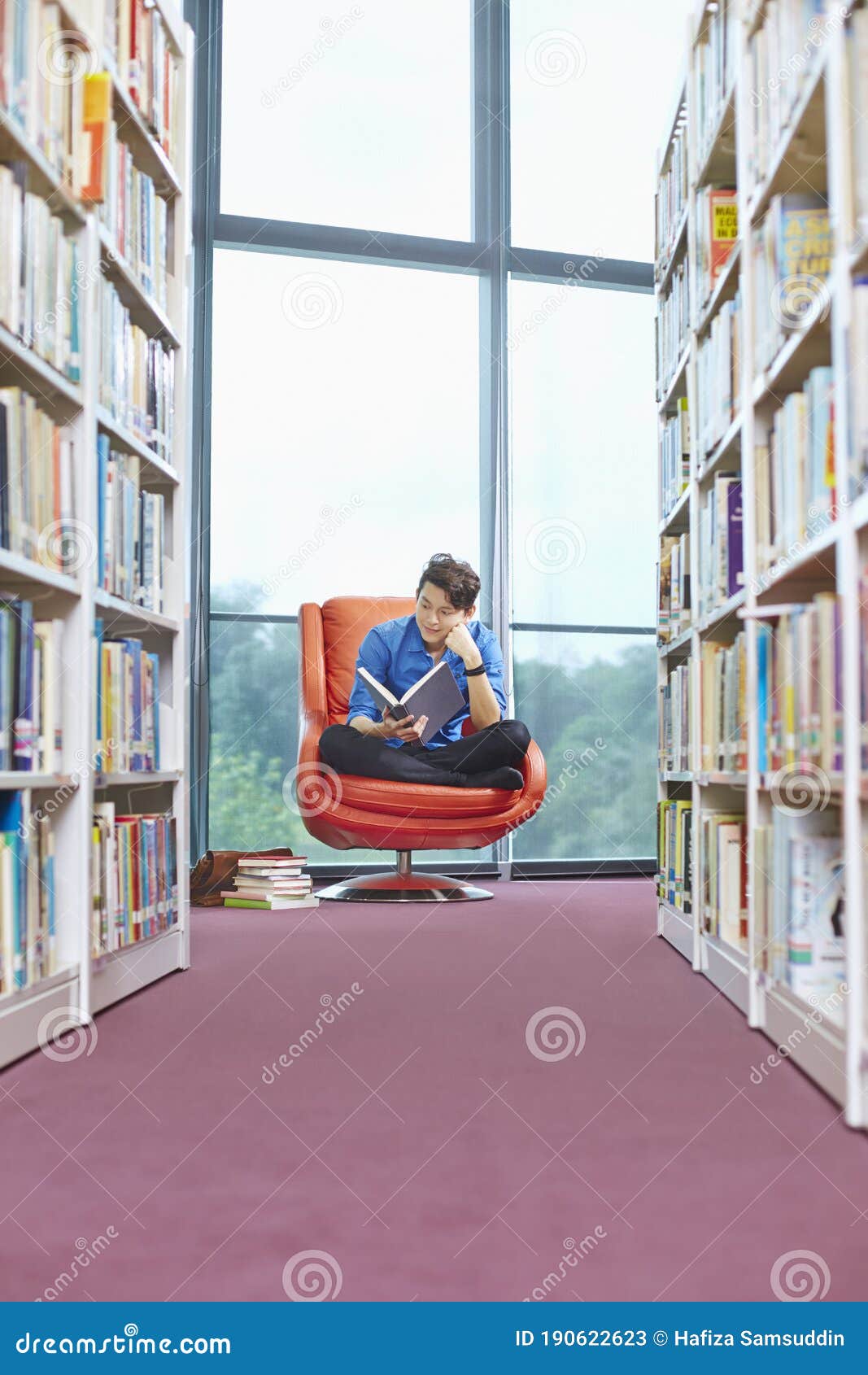 A Student in Library. Conceptual Image Stock Image - Image of education ...