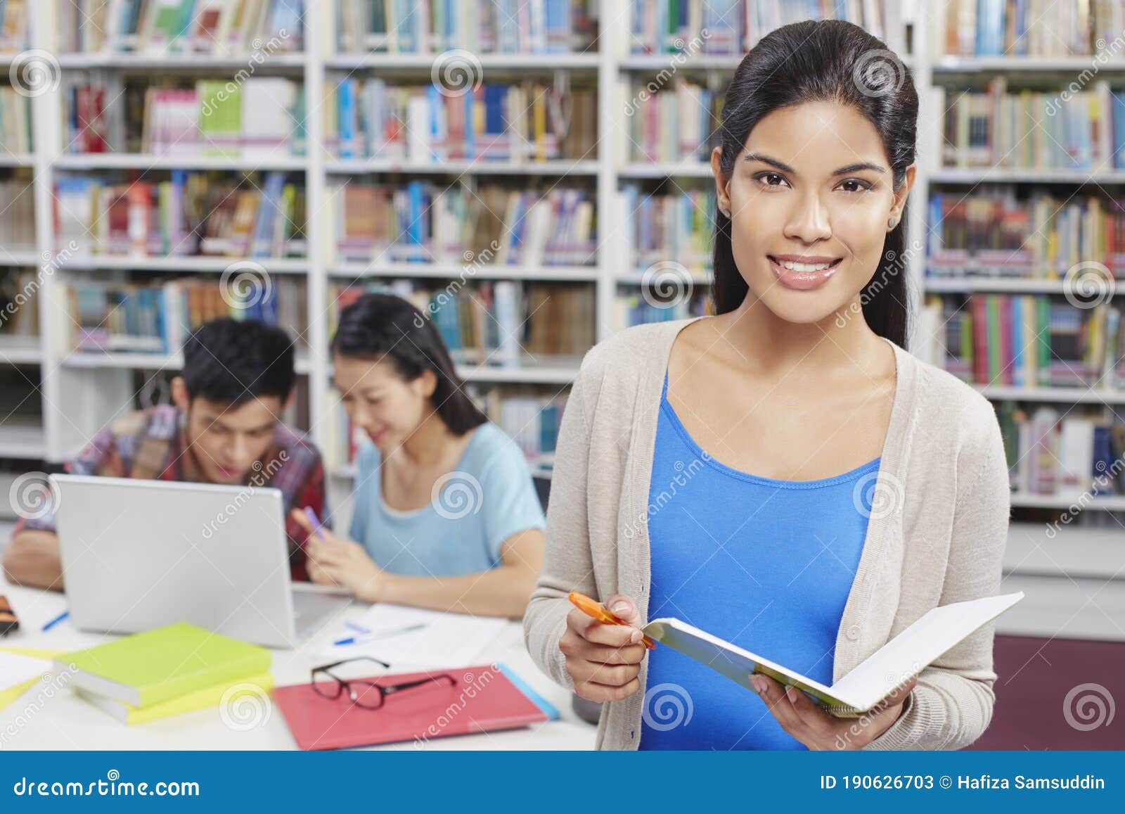 A Student in Library. Conceptual Image Stock Image - Image of view ...