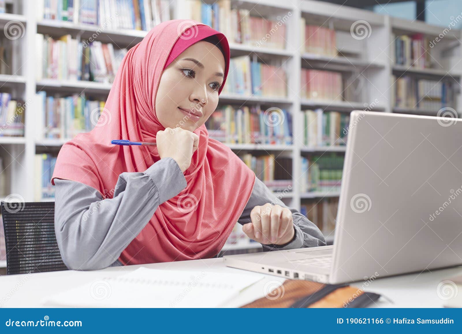 A Student in Library Studying. Conceptual Image Stock Photo - Image of ...