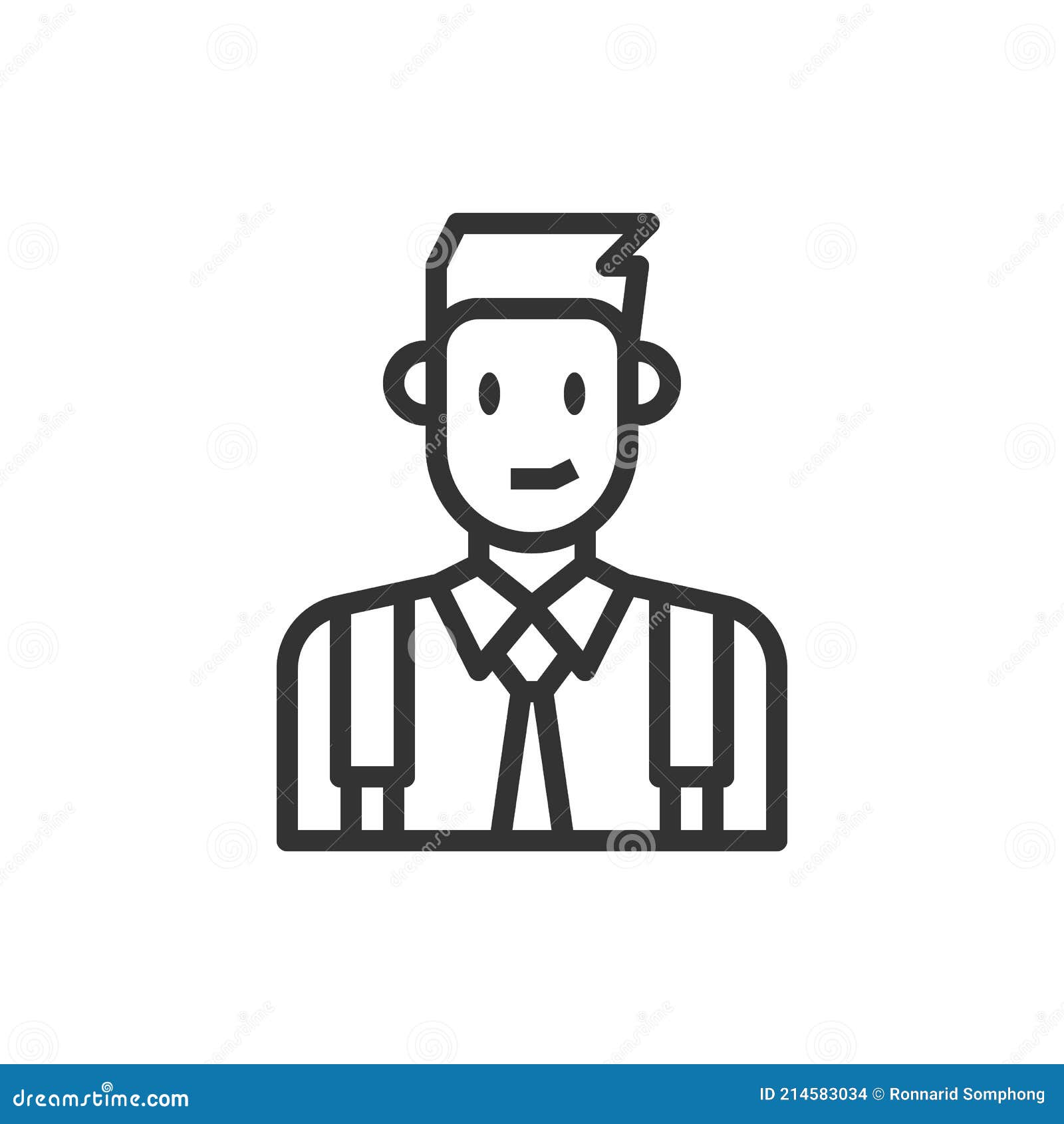 Student Line Icon Vector Illustration Stock Vector - Illustration of ...