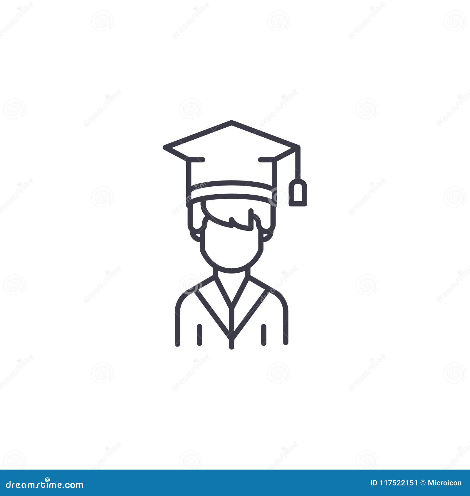 Student Linear Icon Concept. Student Line Vector Sign, Symbol ...