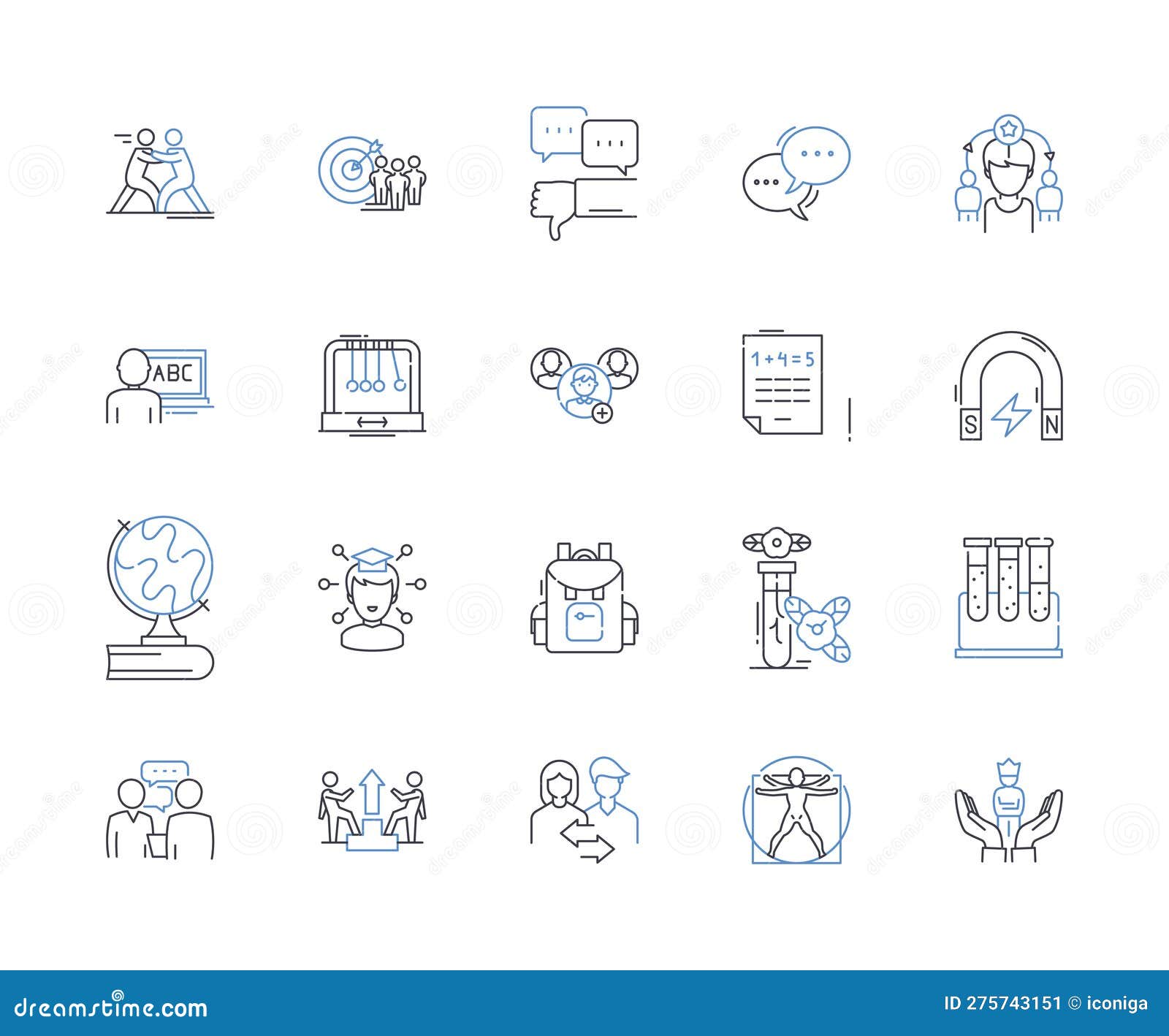 Student Line Icons Collection. Curious, Determined, Ambitious ...
