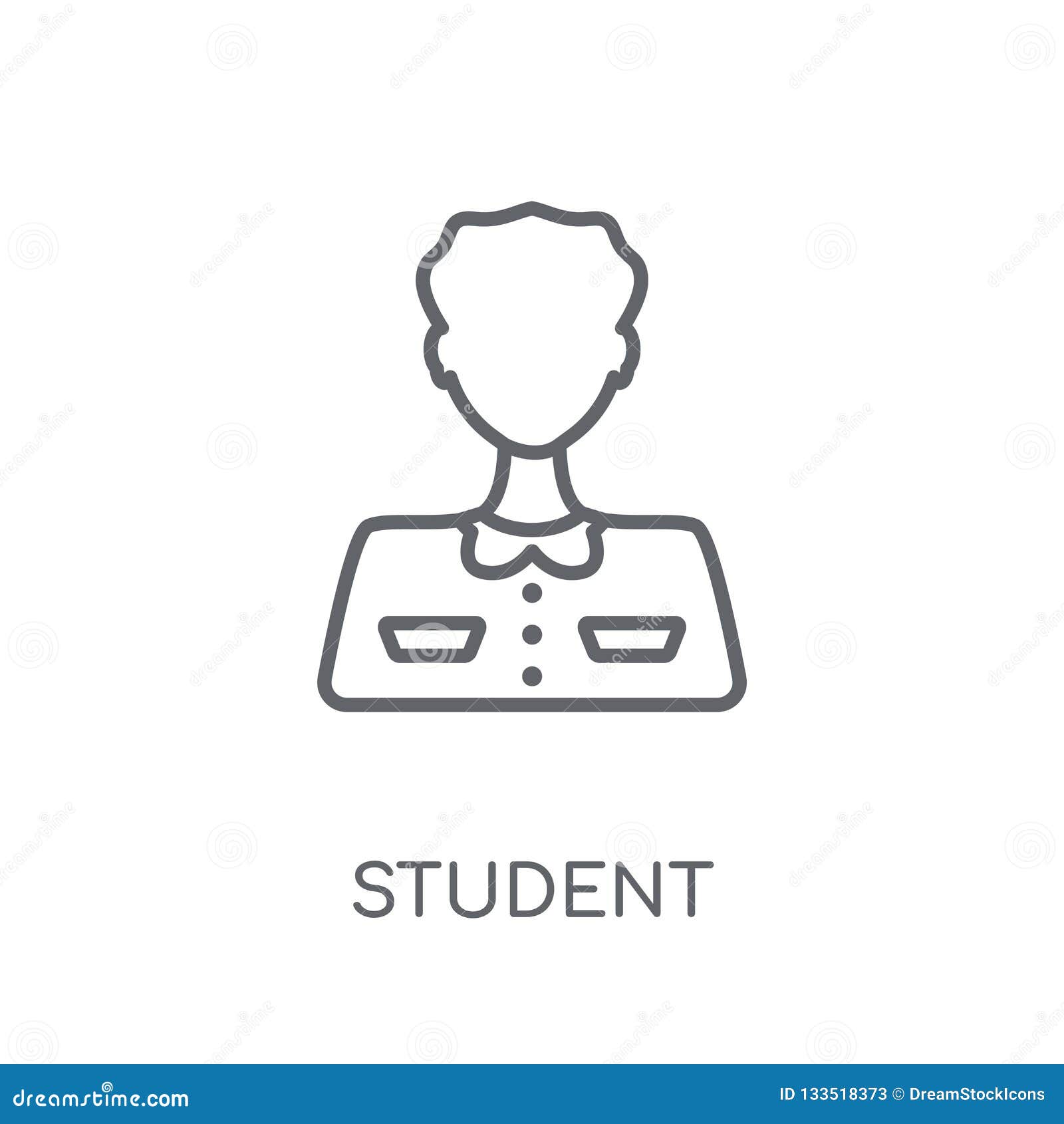 Student Linear Icon. Modern Outline Student Logo Concept on Whit Stock ...