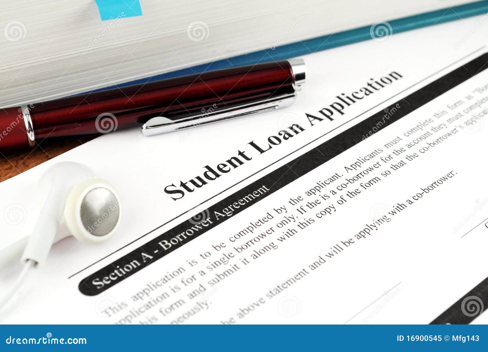 Student Loan Application stock image. Image of desk, form - 16900545