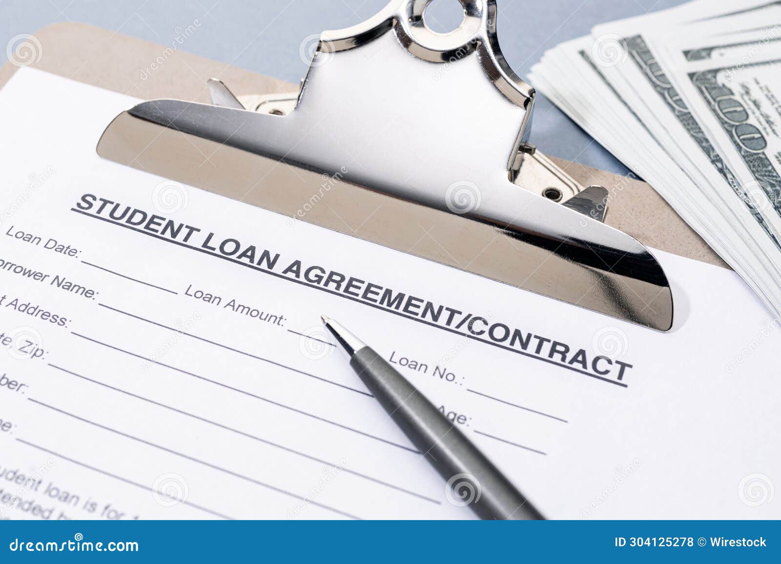 Student Loan Application Form on Table Stock Photo - Image of concept, educate: 304125278