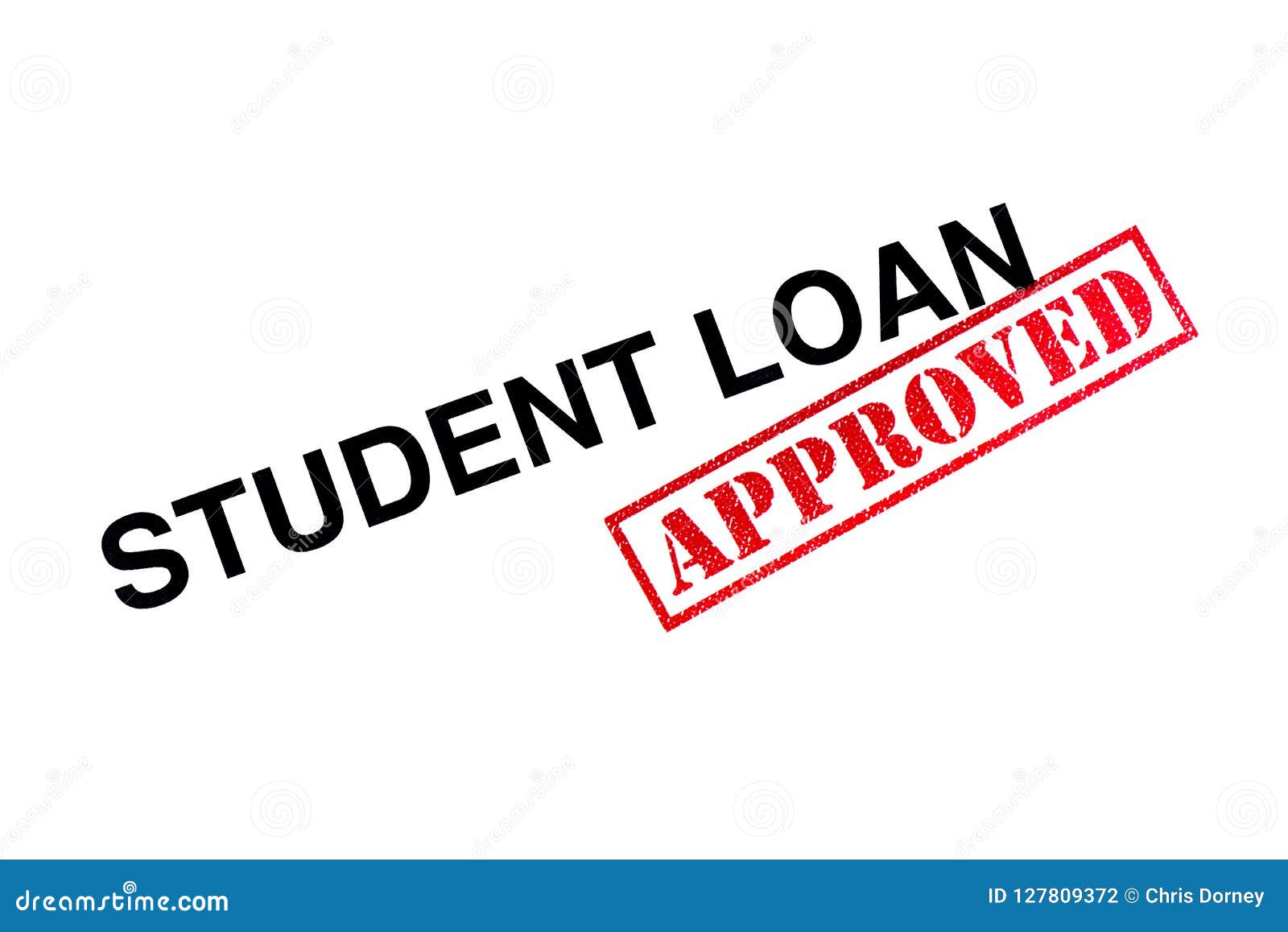 Student Loan Approved stock photo. Image of grant, finance - 127809372