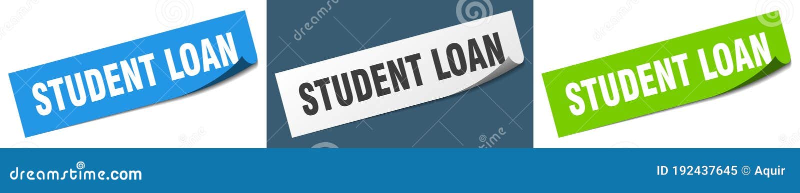 Student Loan Banner. Student Loan Speech Bubble Label Set. Stock Vector ...