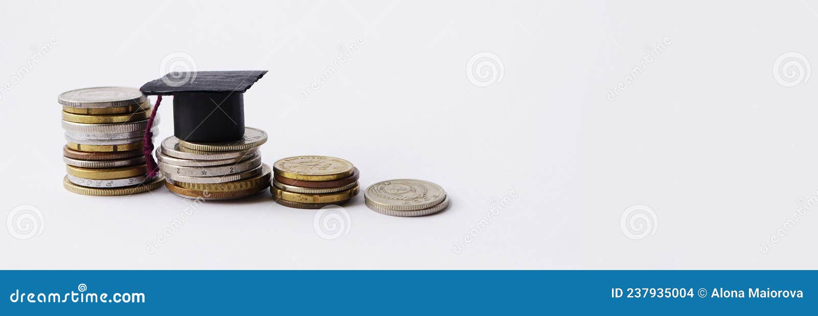 Student Loan Concept. Graduation Cap Stock Photo - Image of happy ...