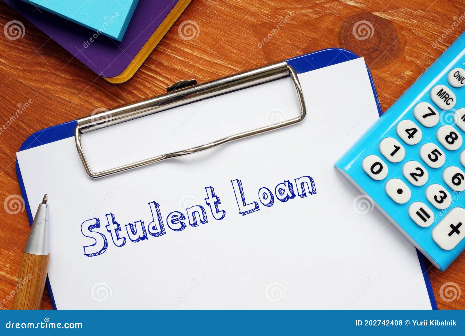 Student Loan Sign on the Sheet Stock Photo - Image of office ...