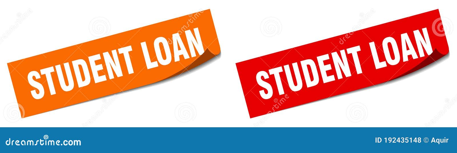Student Loan Sticker. Student Loan Sign Set Stock Vector - Illustration ...