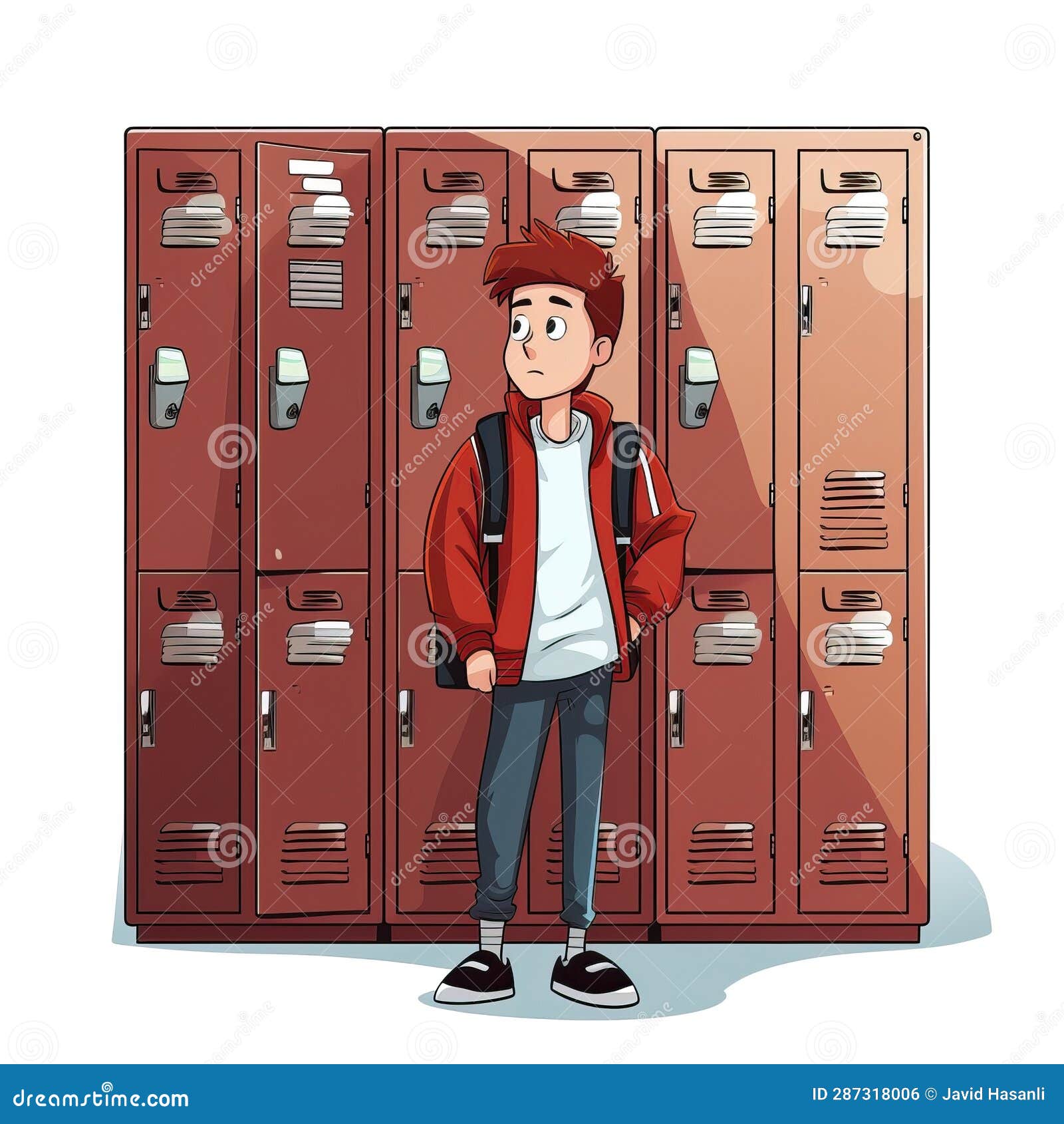 Student Locker, Back To School Cartoon Style High Quality Ai Image ...