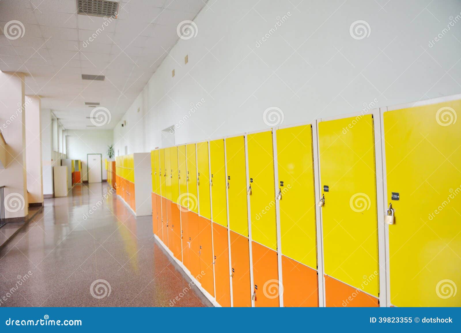 Student Lockers University School Campus Hallway Storage Locker Royalty ...